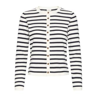Ichi Ihluls Rundhals-Strickjacke - - Knitwear - Damen - Mehrfarbig - XL