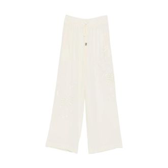 Ermanno Scervino Seiden-Pyjamahose - - Trousers - Damen - Wei&szlig; - S