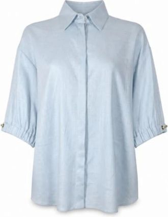 Herno Femme, Blouses et Chemises, Bleu, Taille: 44 FR Herno Chemises