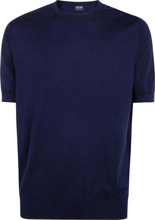 Ermenegildo Zegna Homme, Tops, Bleu, Taille: 2XL Z Lux Leisurewear T-Shirt