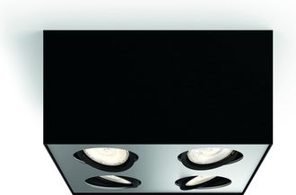 Philips myLiving LED Spot Box 4-flammig, 18W,schwarz