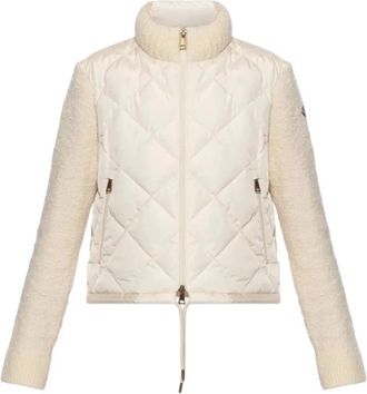 Moncler Femme, Vestes, Beige, Taille: 36 FR Cardigan Naturel