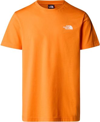 The North Face NF0A87NG6HI M S/S Simple Dome Tee T-Shirt Herren Digital Orange Gr&ouml;&szlig;e S