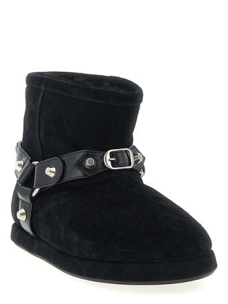 Balenciaga Womens Black Calfskin Ankle Boots