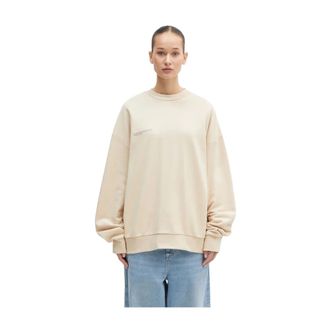 PANGAIA Pangaia - SweaT-shirt en coton - Femme - Sweatshirts et sweats &agrave; capuche - Beige - Taille: 44 FR