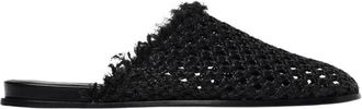 Premiata Femme, Chaussures, Noir, Taille: 38 1/2 EU Mules Tissées en Raffia