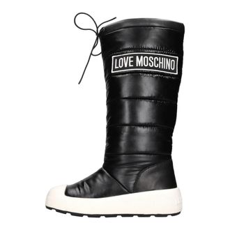 Love Moschino Technische Stoff- und Lederstiefel - - Shoes - Damen - Schwarzk - 38 EU