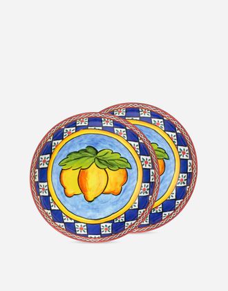 Dolce & Gabbana Set 2 Porcelain Soup Plates - Suppenteller Mehrfarbig Onesize