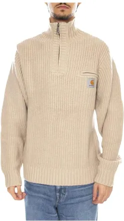 Carhartt Work in Progress Homme, Pulls, Beige, Taille: M Detroit Half Zip Sweater