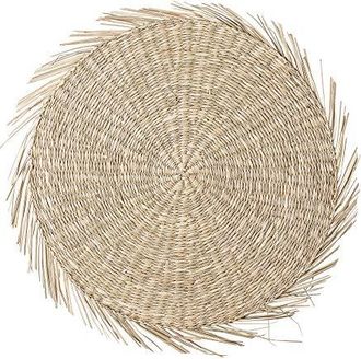 Bloomingville Platzmatte Untersetzer aus Seegras in der Farbe Natur mit einem Durchmesser von 38cm, 82047214