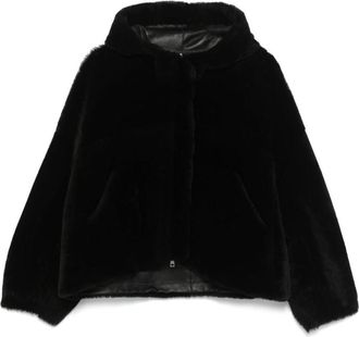 BLANCHA Jacke aus Faux Shearling - Schwarz