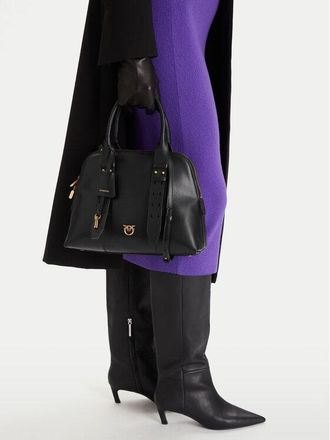 Pinko Handtasche Bowling Bag Medium AI 25-26 PLTT 105906 A0QO Schwarz