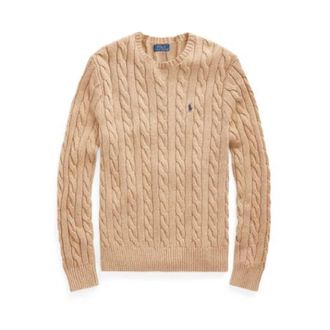 Polo Ralph Lauren L&auml;ssiger brauner Baumwollpullover - - Knitwear - Herren - Braun - 2XL