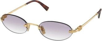 Miu Miu MU A54S Oval Sonnenbrille - - Accessories - unisex - Gelb - 51 MM