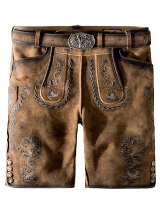 Stockerpoint Herren Thomas2 Trachtenlederhose, nuss geäscht, 56