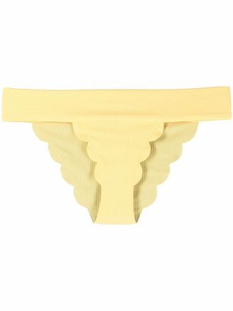 Marysia Swim bas de bikini &agrave; bords festonn&eacute;s - Jaune