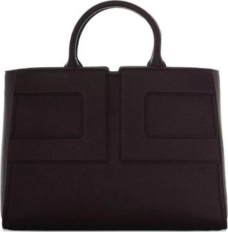 Elisabetta Franchi Femme, Sacs, Brun, Taille: ONE Size Sac cabas en cuir textur&eacute;