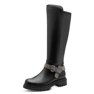 Marco Tozzi Marco Tozzi by Guido Maria Kretschmer Damen Stiefel mit Schnalle Kniehoch, Schwarz (Black), 39 EU