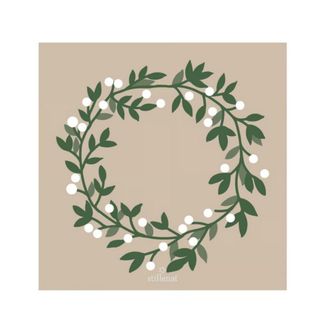 Ib Laursen Serviette Schneebeerenkranz 20 Stck B: 33 L: 33