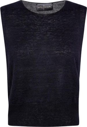 Cortana Femme, Tops, Bleu, Taille: 44 FR Rinen Linen Vest