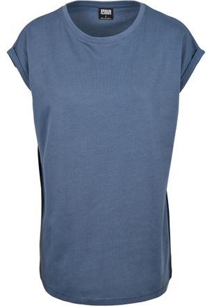 Urban Classics Damen T-Shirt Ladies Extended Shoulder Tee, T-Shirt mit überschnittenen Schultern, aus Baumwolle, erhältlich in vielen Farben, Vintageblue, 5XL