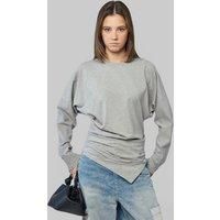 Ganni Heavy Stretch Cotton Draped Blouse