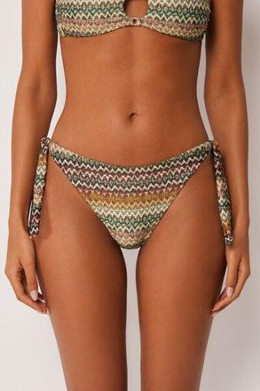 Calzedonia Bikinihose Mit Schleifen Elegant Ethnic Grun