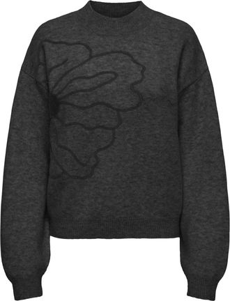 Only Onlloi Ls High Neck Flower Pull KNT Noos