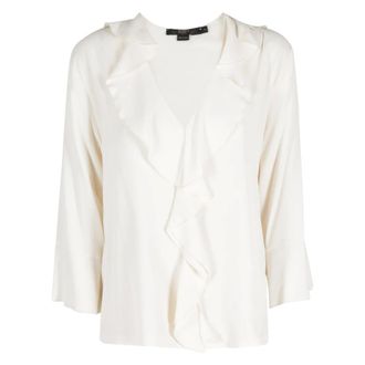 Seventy Femme, Blouses et Chemises, Blanc, Taille: 38 FR Chemise &agrave; Volants