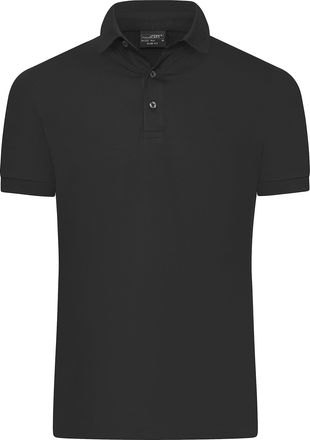 James & Nicholson Herren Mercerised Polo Slim Fit - Slim-Fit Polo in Premiumqualit&auml;t | Farbe: black | Gr&ouml;sse: XXL