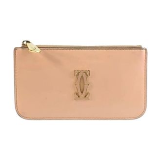 Cartier Pre-owned Double C Leder Kartenetui - - Pre-owned - Damen - Beige - ONE SIZE