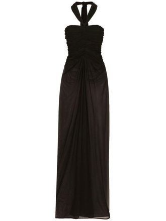 Dolce & Gabbana robe longue en organza - Noir