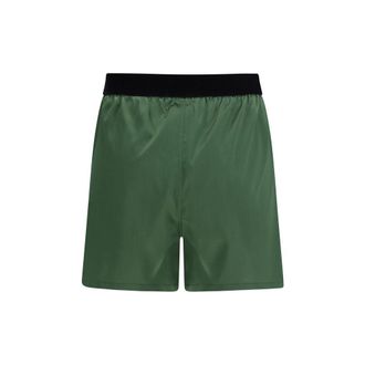 Tom Ford Womens Bicolor Silk Bermuda Shorts