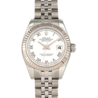 Rolex Montre Pre-owned Datejust en acier inoxydable et or blanc - Femme - Pre-owned - Blanc - Taille: ONE Size