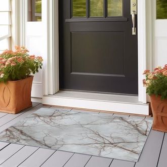 Generic Beige Lavable en Machine Tapis Salon Nature Branches For&ecirc;t, 140 x 200 cm Doux Tapis de Sol Pelucheux Dessous Antid&eacute;rapant, Entree Interieur Chambre Co