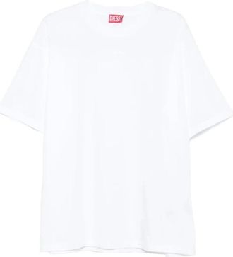 Diesel Homme, Tops, Blanc, Taille: S T-shirt en coton &agrave; col rond