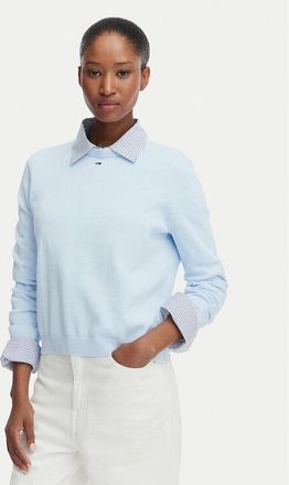 Tommy Jeans Pullover Essential DW0DW20159 Hellblau Regular Fit