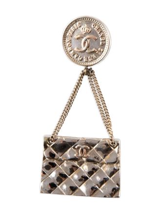 Chanel broche matelassée (années 2000) - Argent