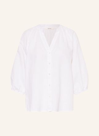 Selected Bluse Mit Leinen Und 3/4-Arm weiss