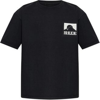 Rhude Homme, Tops, Noir, Taille: S Logo T-Shirt