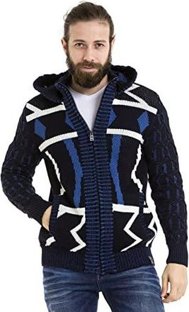 Cipo & Baxx Cardigan à capuche pour homme CP256, bleu, L