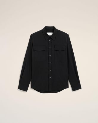 Ami Ami Paris - Chemise noire en laine Noir - Taille : 36 - pour Homme
