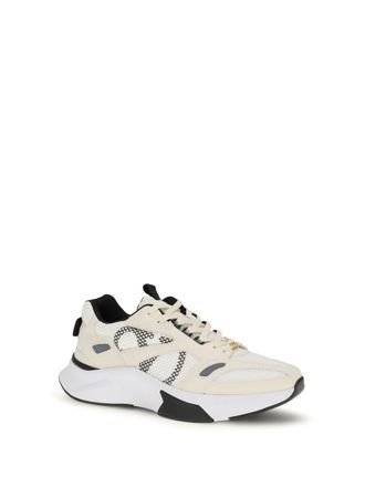 Valentino Garavani Mens Sneakers Demivee Mesh And Suede White-White-Grey C-Black-White-Ne-Ne Upper Fabric Trainers White/white/grey C/black/white/ne/ne