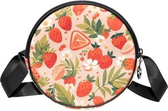 Generic Sac &agrave; bandouli&egrave;re rond pour femme, petit sac &agrave; bandouli&egrave;re avec fermeture &eacute;clair, bretelles r&eacute;glables, style d&eacute;contract&eacute; pour femmes et filles