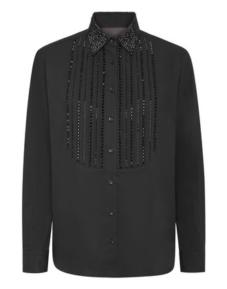 Philipp Plein Plastron Strass Regular Shirt
