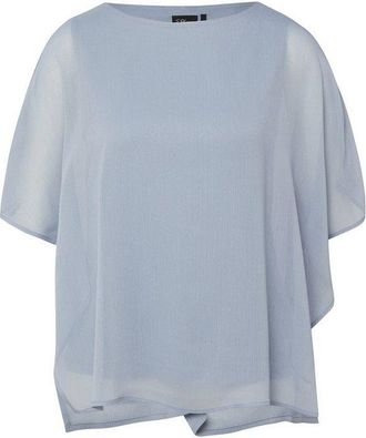 s.Oliver Kurzarmshirt T-Shirt Chiffon-Shirt im Relaxed Fit mit Jersey-Top