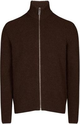 Au Printemps Paris Cardigan maille Gefil &agrave; col montant en laine m&eacute;lang&eacute;e
