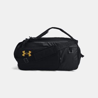 Under Armour Contain Duo Mittelgroßer Rucksack/Seesack Schwarz / Metallisch Gold EINHEITSGRÖSSE