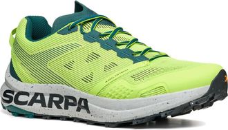 Scarpa M Spin Planet Gr&uuml;n - Leistungsstarker d&auml;mpfender Herren Trailrunning Schuh, Gr&ouml;&szlig;e EU 46 - Farbe Sunny Green - Pet
