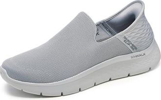 Skechers Gowalk Flex Hands Free Slip-ins Chaussures de Marche athl&eacute;tiques d&eacute;contract&eacute;es &agrave; Enfiler pour Homme, Gris Clair, 49.5 EU